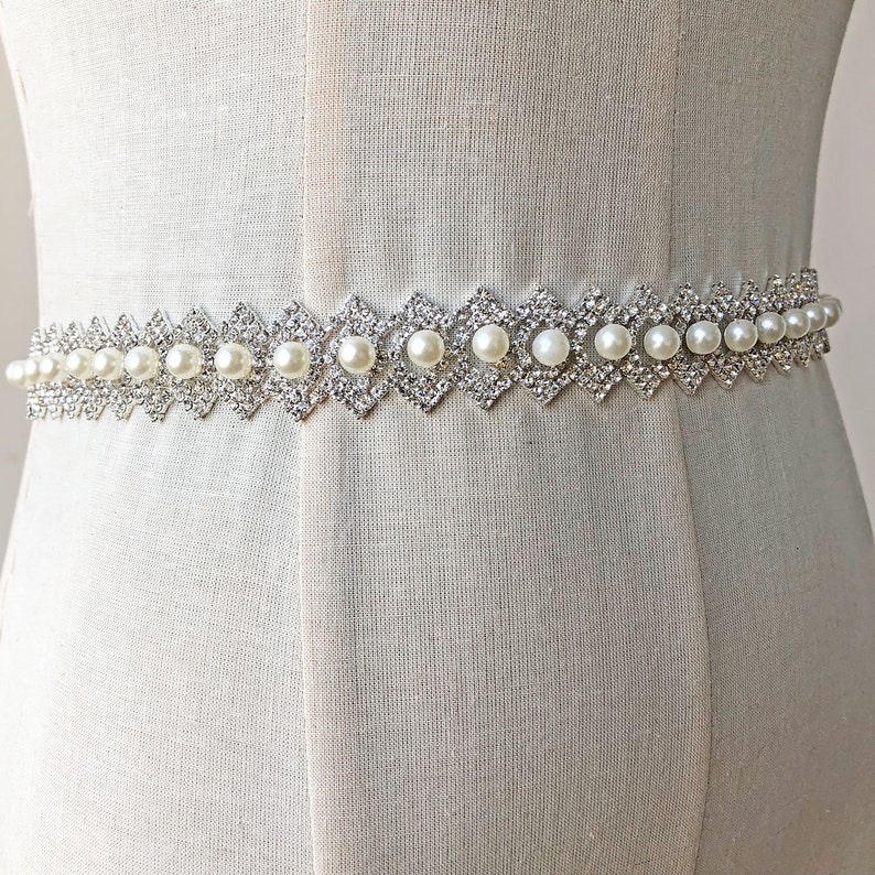 Wedding Rhinestones Trim Diamante Pearl Trims Appliques for - Etsy