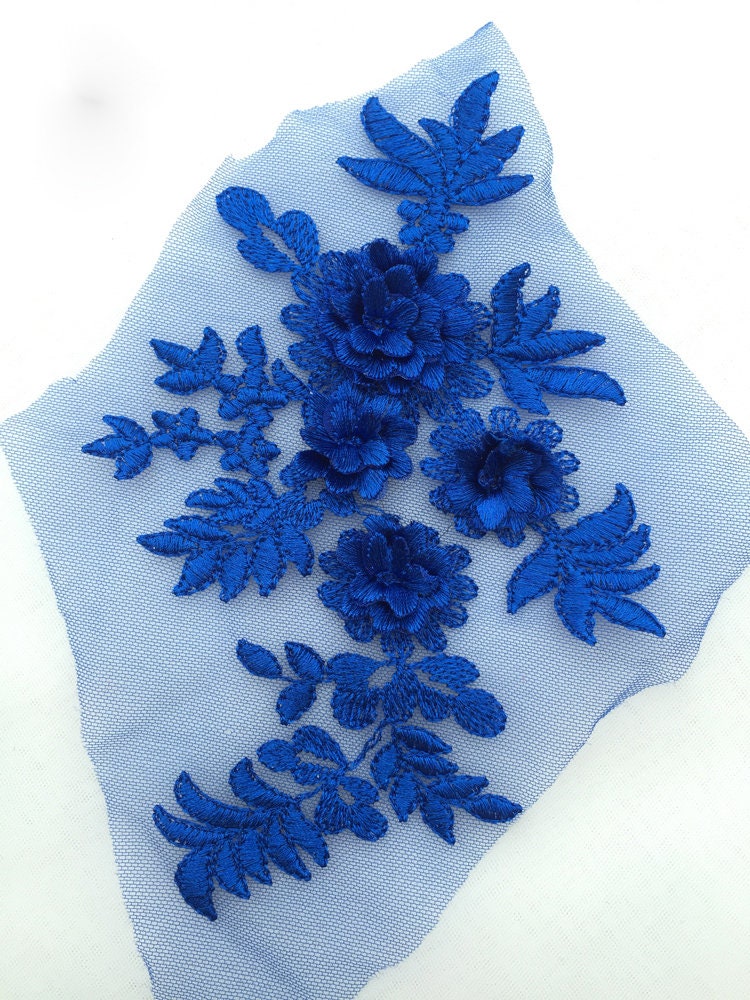 21 Colors Floral Lace Applique 3D Embroidery Flower Lace Patch - Etsy