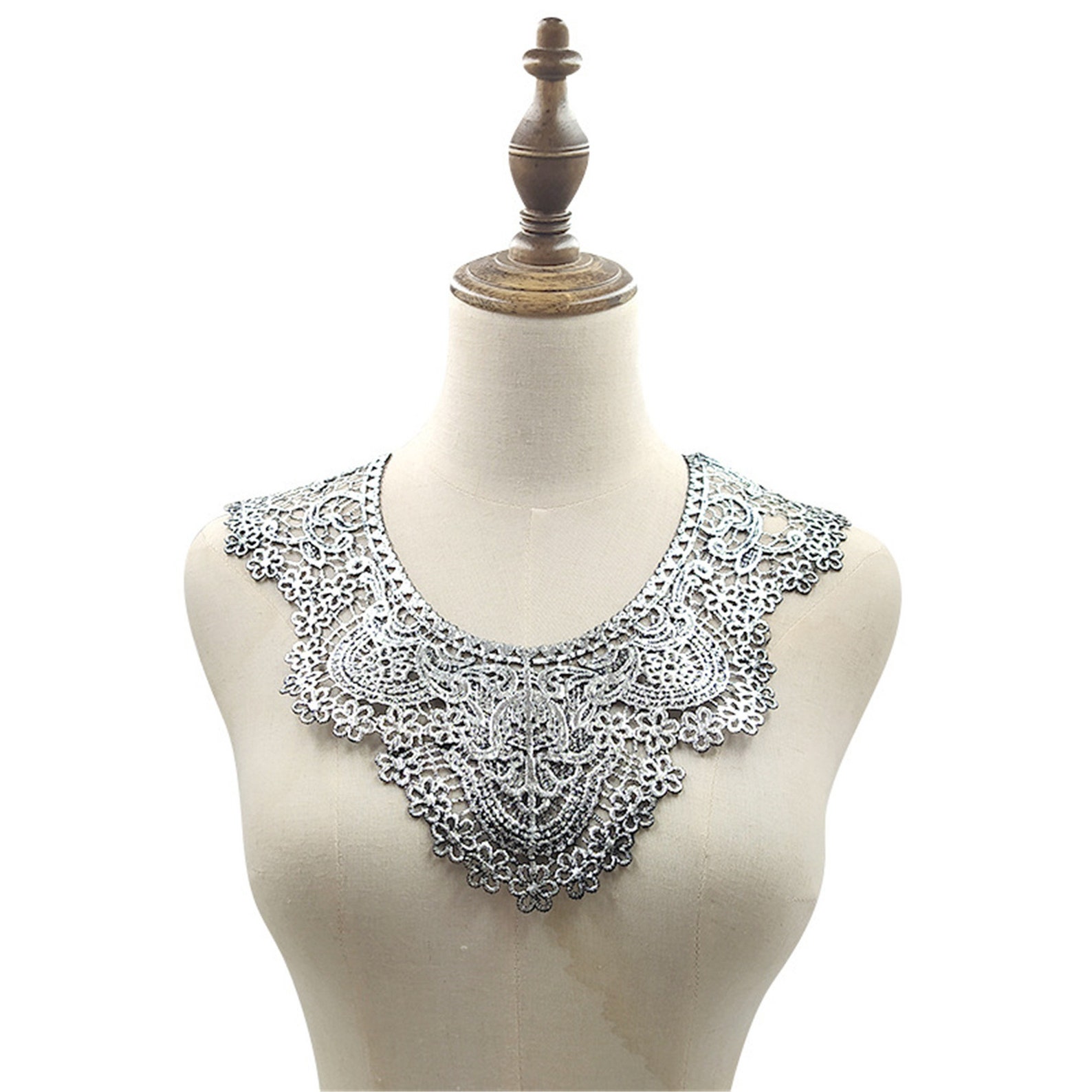 Round Collar Appliques Guipure Flower Embroidery Lace Applique Sewing ...