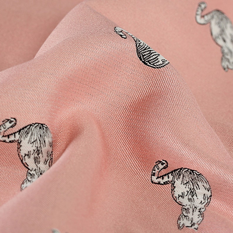 On Sale Cat Pattern Jacquard Fabric Embrossed Style Jacquard - Etsy