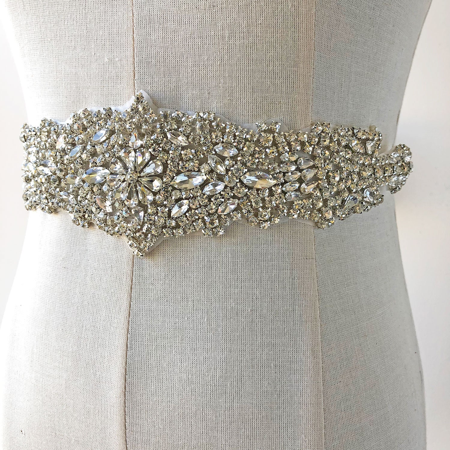 Exclusive Crystal Rhinestone Applique Motif Diamante Bridal - Etsy