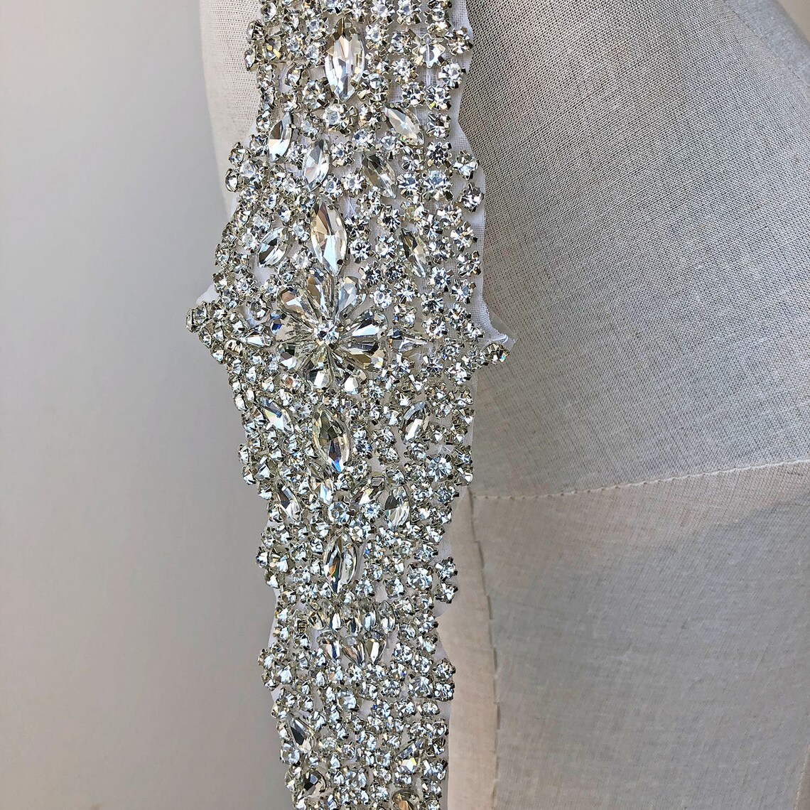 Exclusive Crystal Rhinestone Applique Motif Diamante Bridal - Etsy