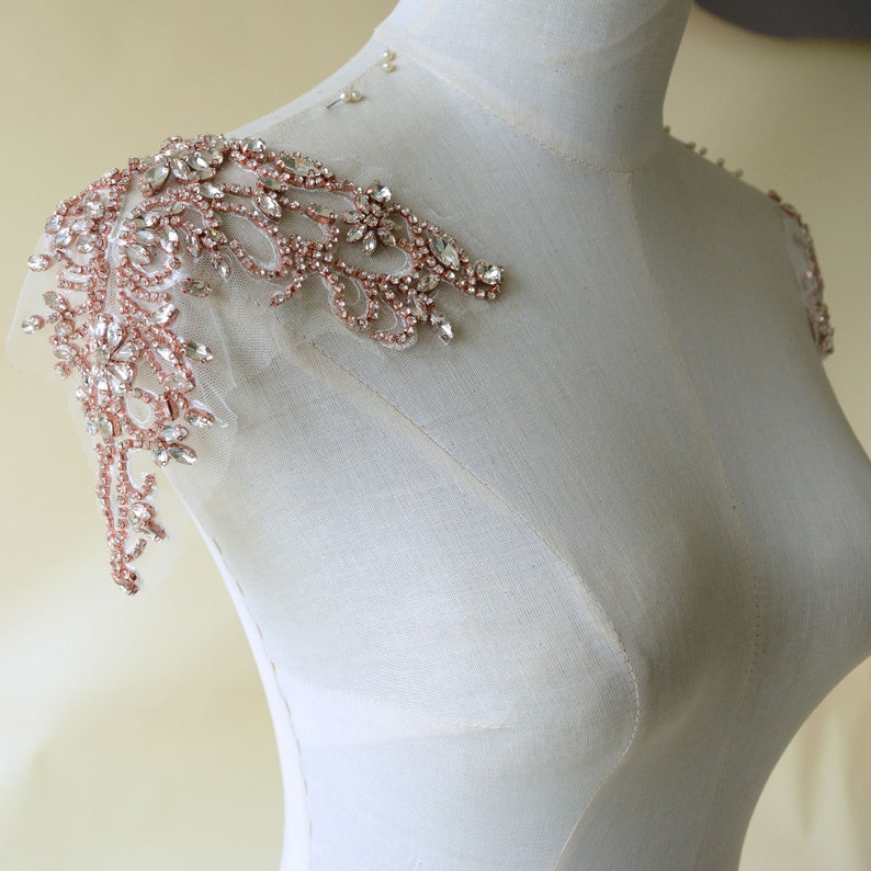 Sparkling Rhinestone Applique Shoulder Accessories Sleeve - Etsy