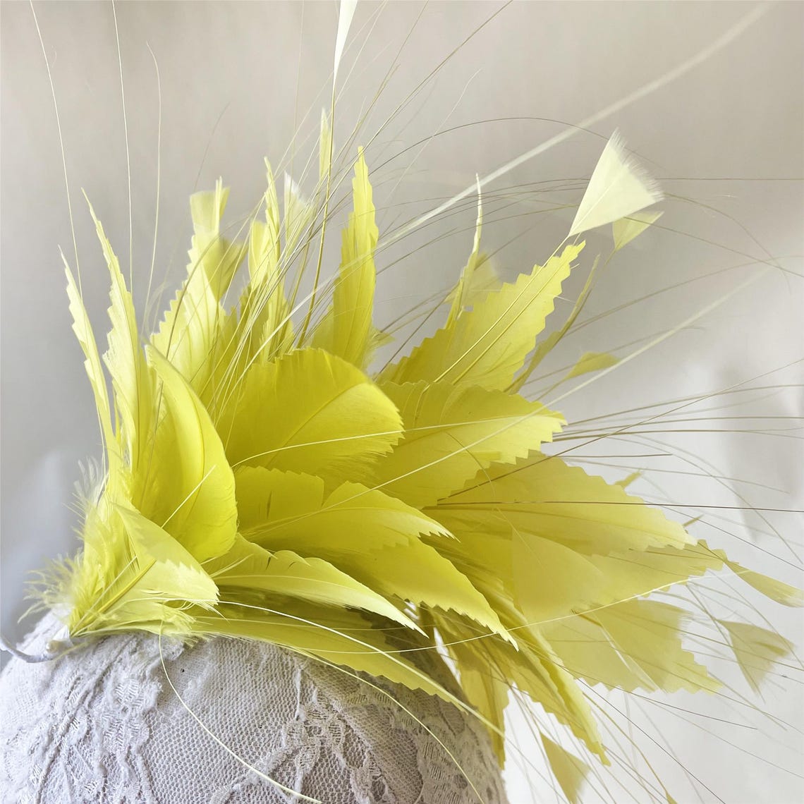 Feather Flower Mount Millinery Hackle Goose Feathers Flower for Hat ...