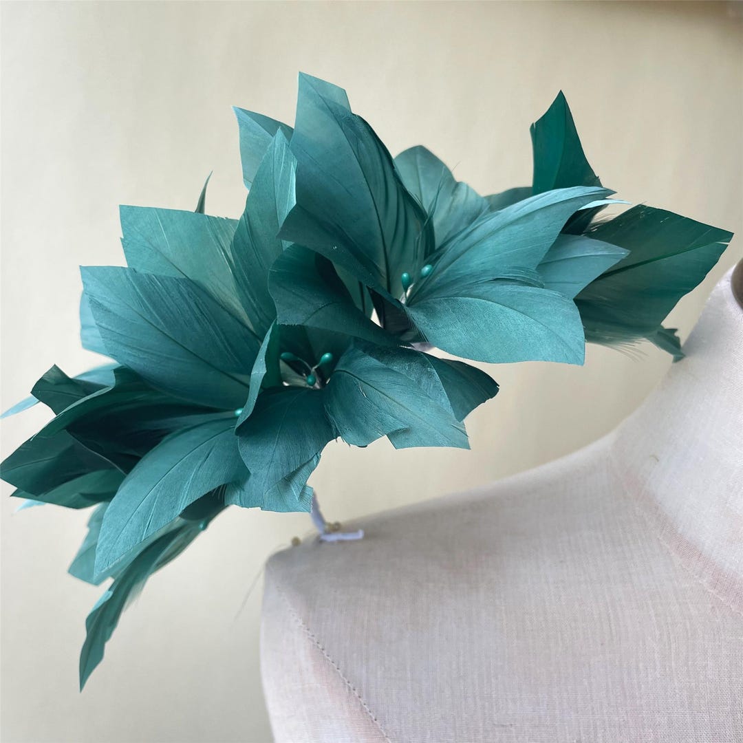 Handmade Feather Flower Millinery Twisted Feather Flower Millinery ...