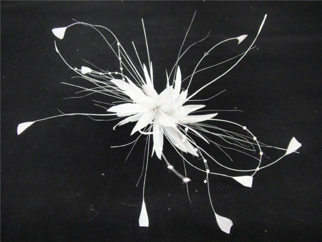 Goose Feather Flower Mount Bouquet Trimmings Natural Dyed Faux Flowers ...