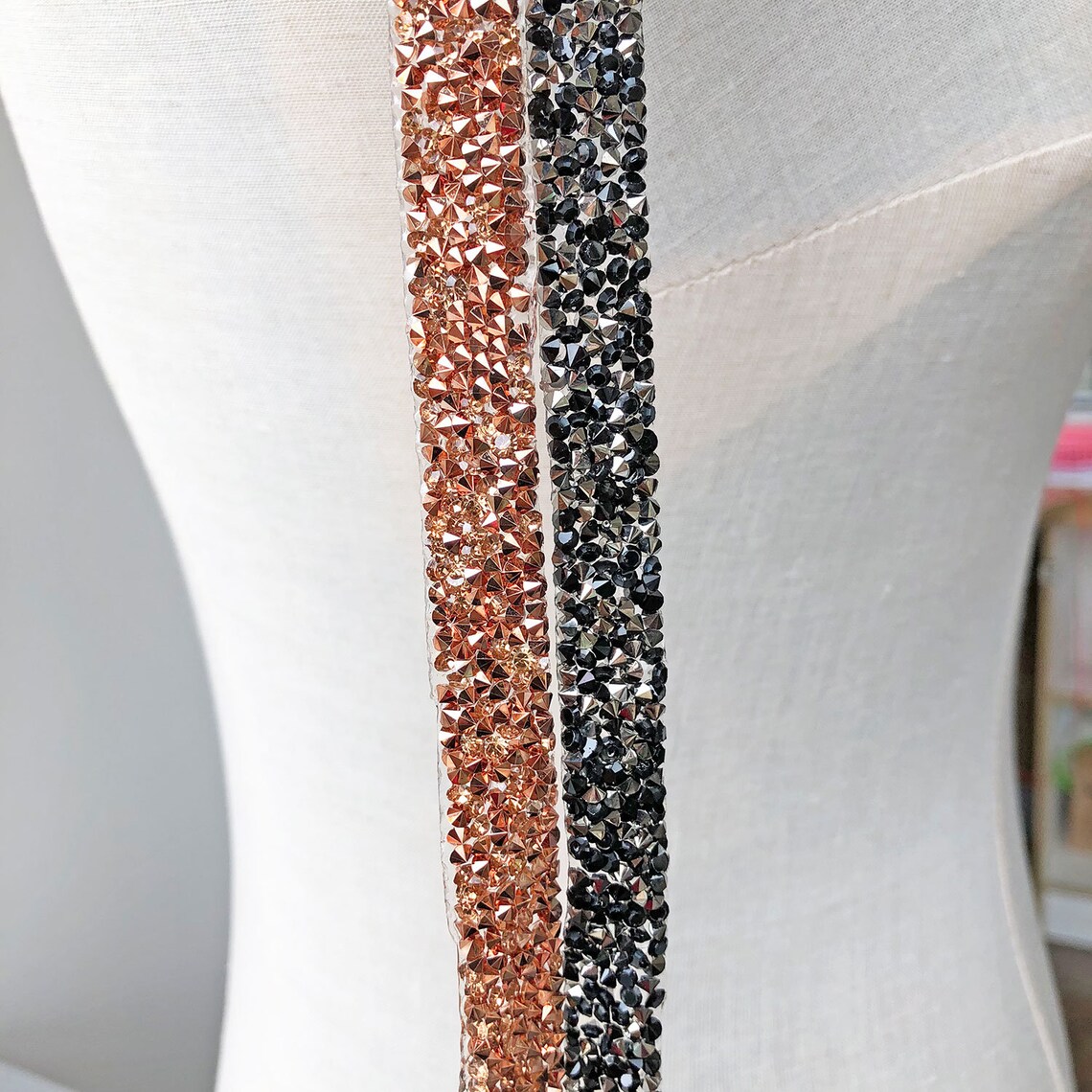 Rhinestone Wrap Ribbon Bling Colorful Banding Trims Accent for | Etsy