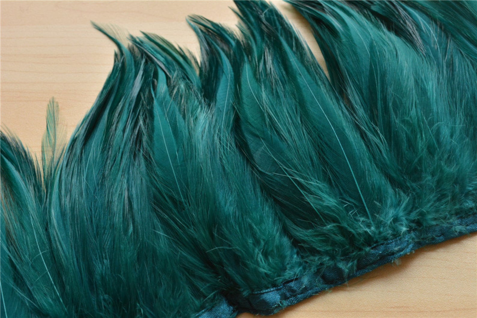 Teal Handmade Dyed Rooster Hackle Feather Feathers Plume | Etsy