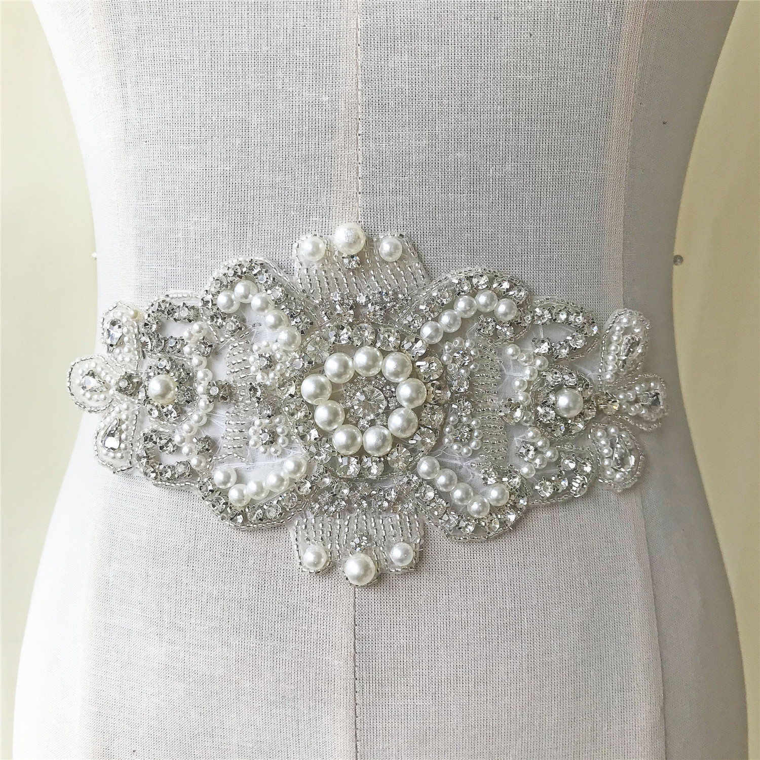 Rhinestone Applique Pearl Diamante Crystal Beaded Patches Iron | Etsy