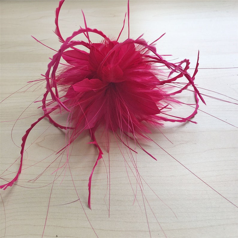 Hackle Dyed Goose Feather Flower Mounts Bouquet Faux Flowers - Etsy