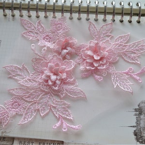Floral Lace Applique Motif Materials Embroidery Flower Lace Patch ...