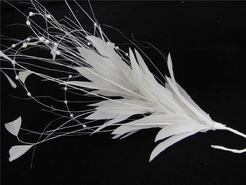 Goose Feather Flower Mount Bouquet Trimmings Natural Dyed Faux - Etsy