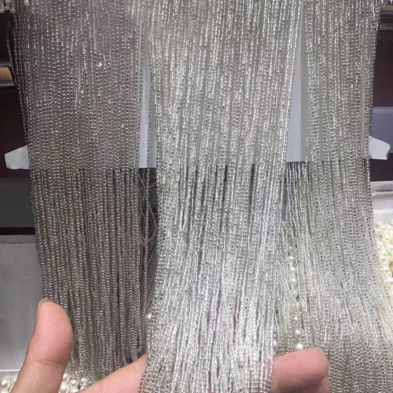 Dangling Beaded Fringe Trim Drape Heavy Beads Trims for Haute - Etsy