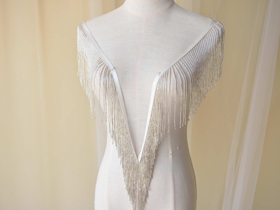 Dangling Beaded Fringe Trim Drape Heavy Beads Trims for Haute - Etsy