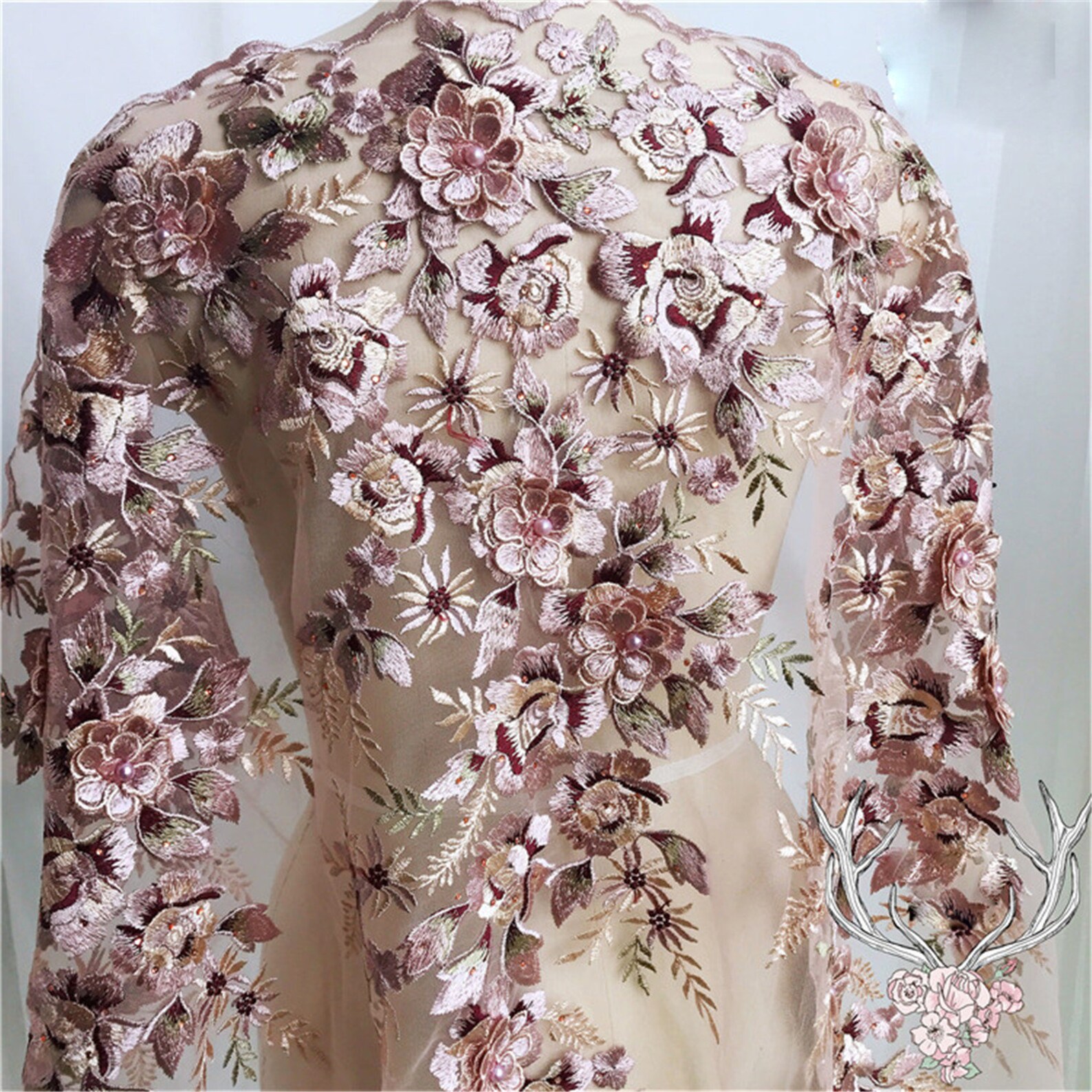 6 Color Vintage Blossom Flower Lace Applique Super Long Lace - Etsy