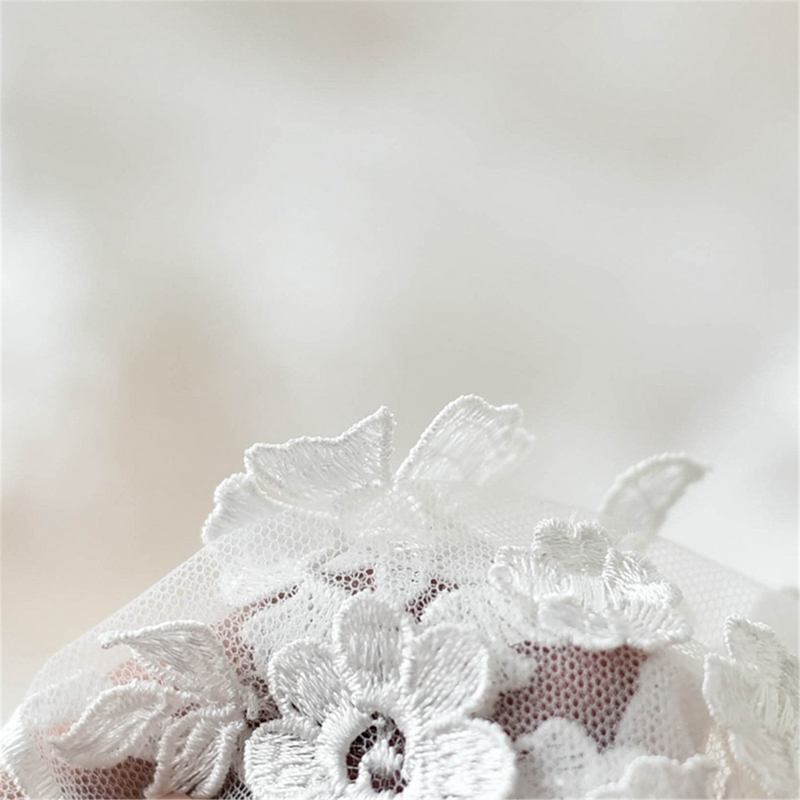 Blue Embroidery 3D Flower Bridal Lace Fabric Materials Lace - Etsy