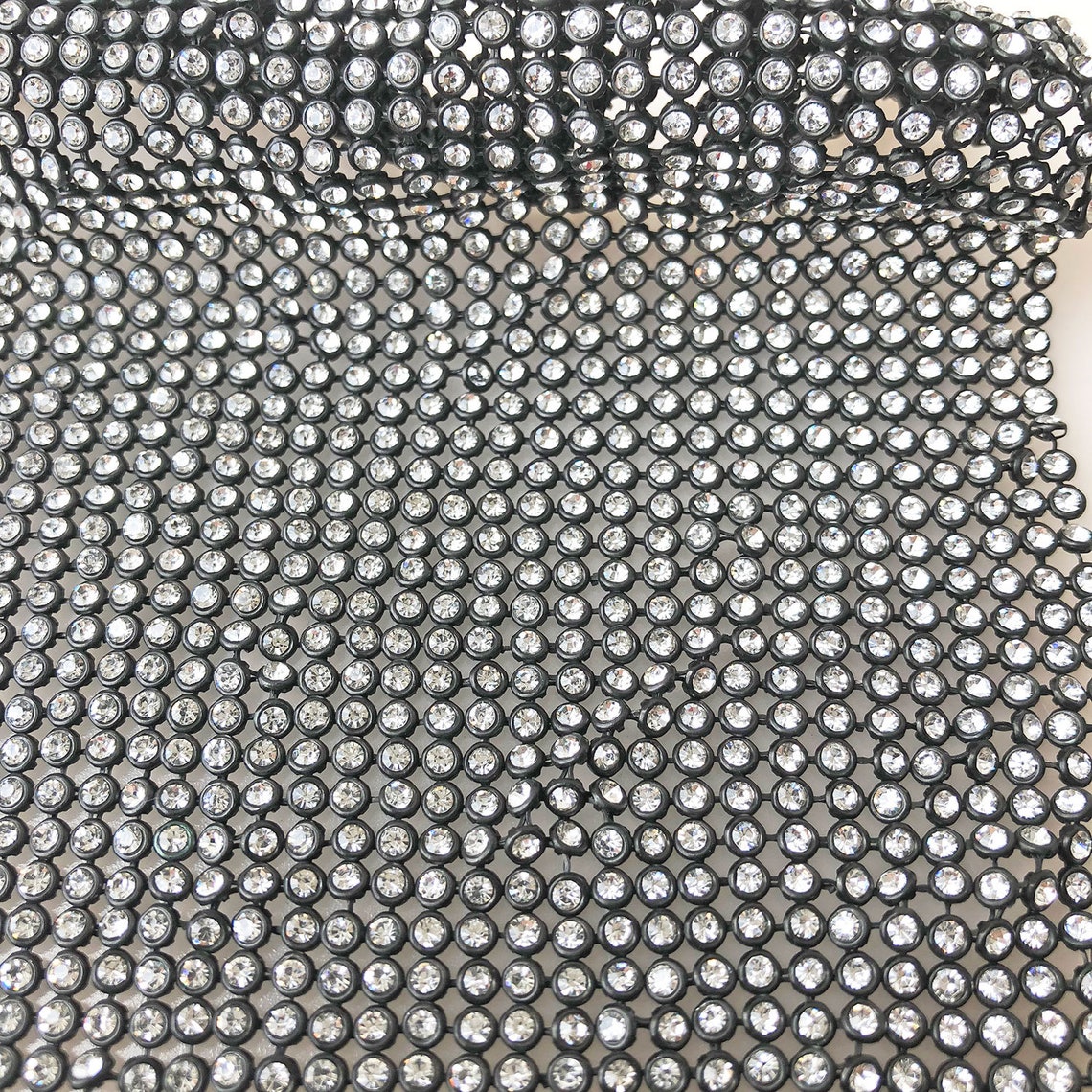 Sparkling Rhinestone Sheet Fabric Diamante Wrap Ribbon Crystal - Etsy
