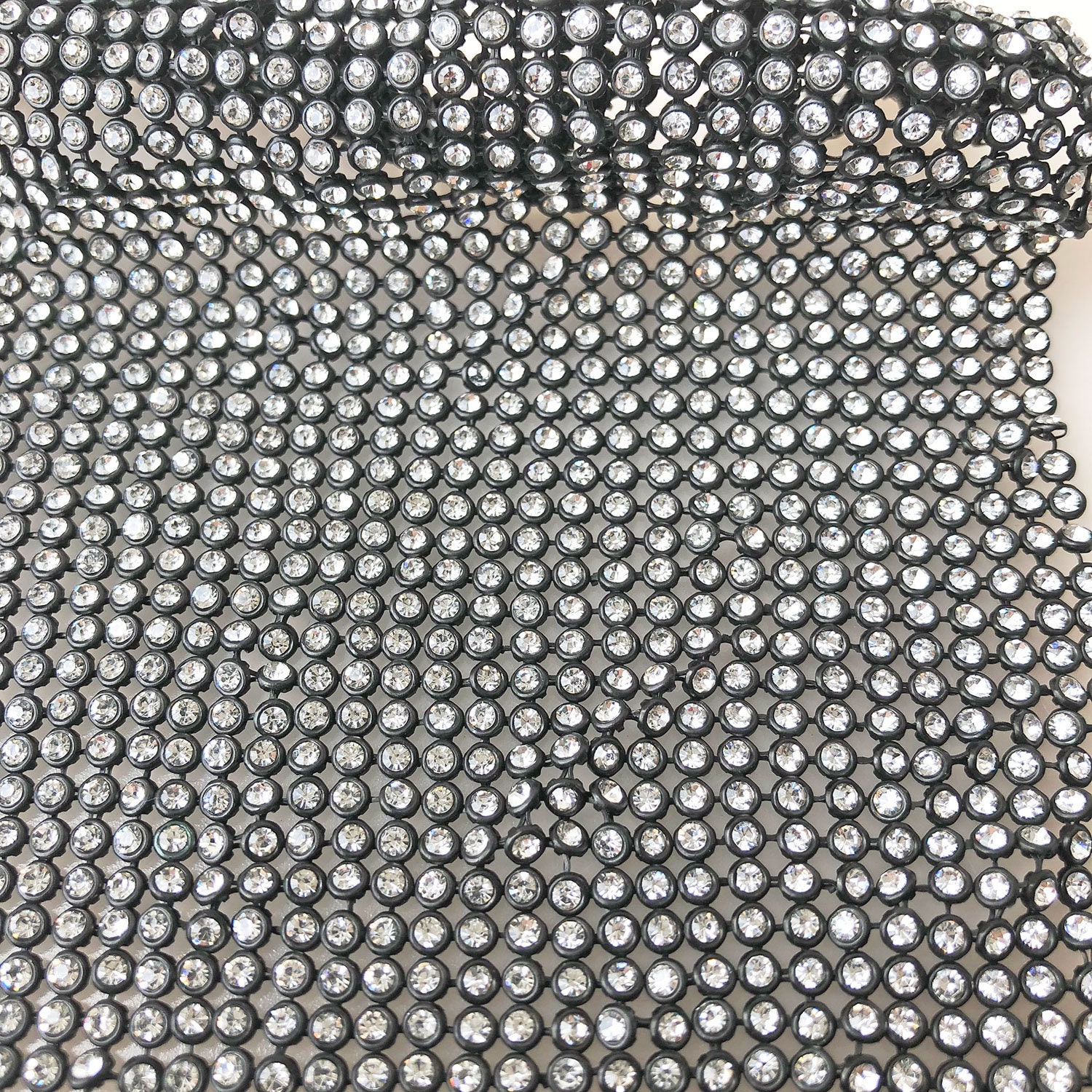 Sparkling Rhinestone Sheet Fabric Diamante Wrap Ribbon Crystal Mesh for ...