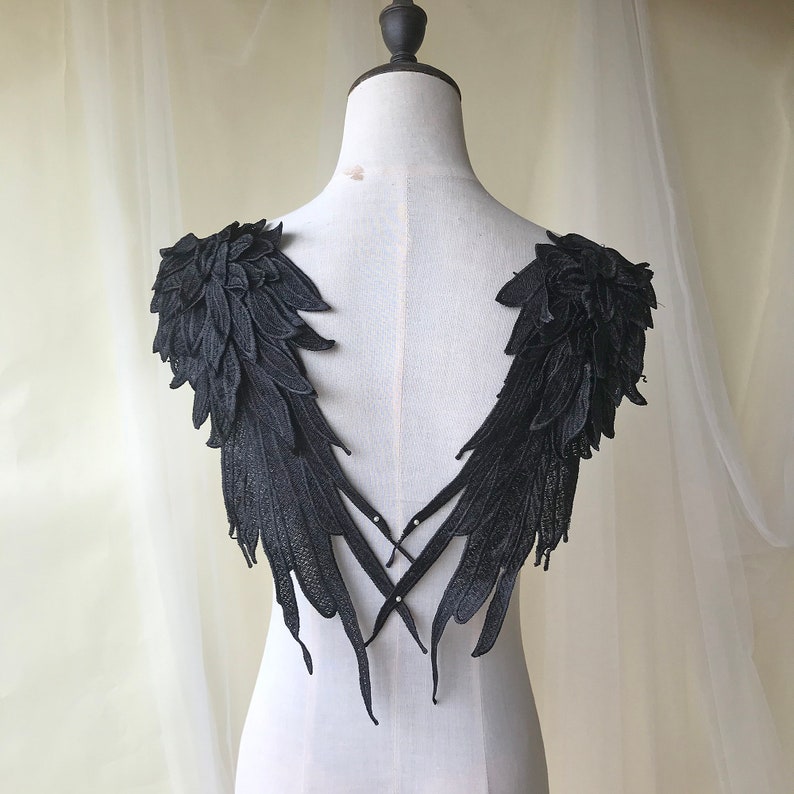 Bodice Guipure Lace Appliques 3D Angle Wing Lace Patch Sewing on ...