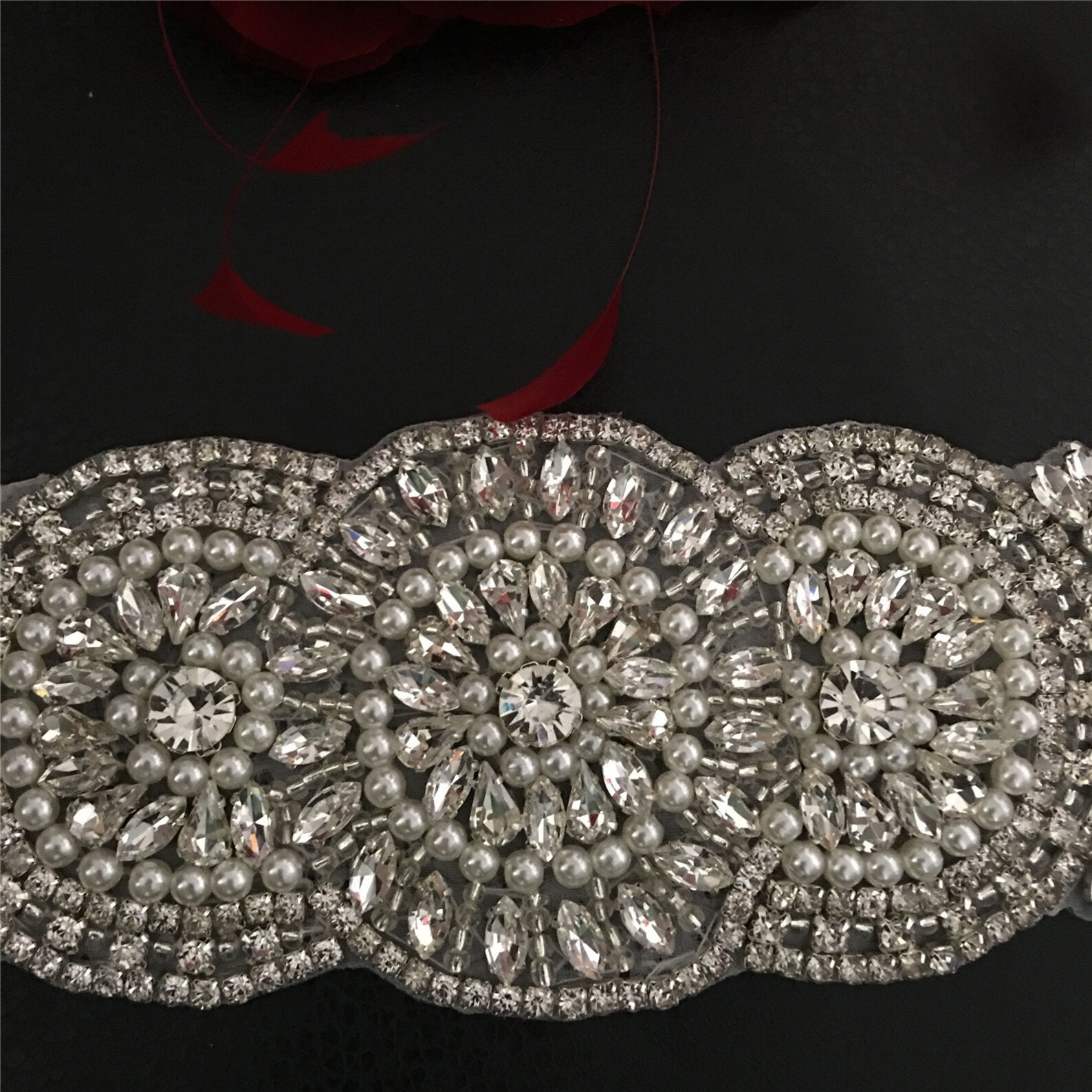 Exclusive Bridal Rhinestone Applique Diamante Appliques Sash - Etsy