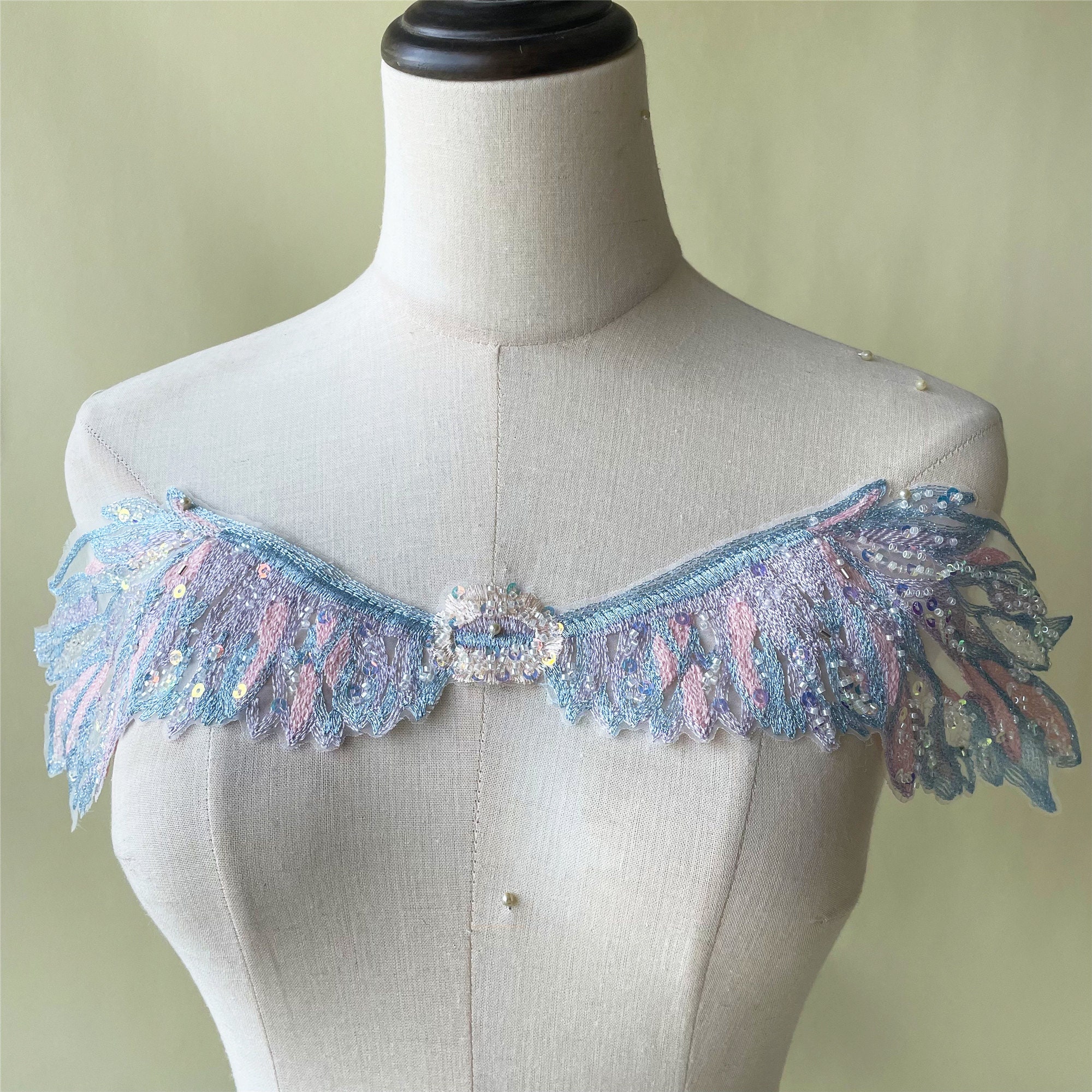 Shiny Colorful Lace Applique Lace Patch Sewing on Bridal Wedding Ball ...
