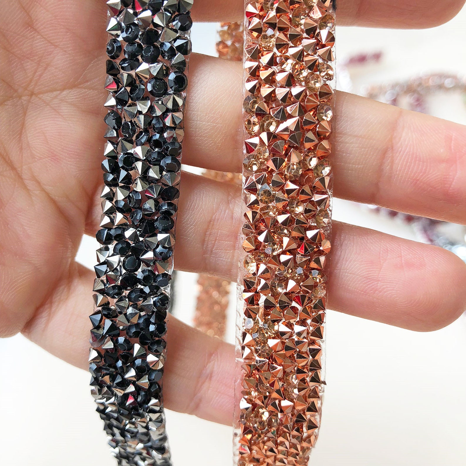 Rhinestone Wrap Ribbon Bling Colorful Banding Trims Accent for | Etsy