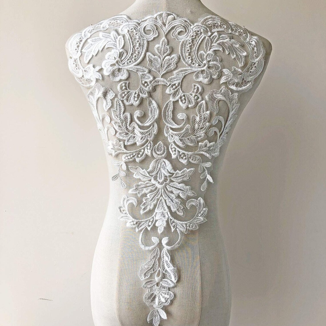 Floral Embroidery Lace Applique Flower Bodice Lace Patch - Etsy