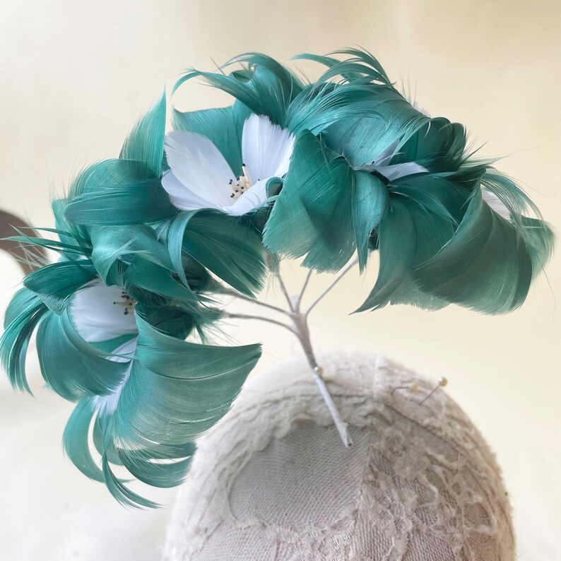Feather Flower Millinery Flowers Twisted Flower Feather Trim for ...