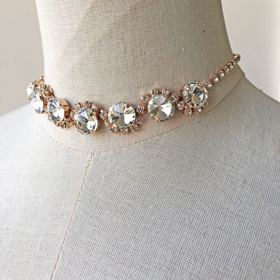 Rose Gold Bridal Rhinestone Chain Bling Crystal Diamante | Etsy