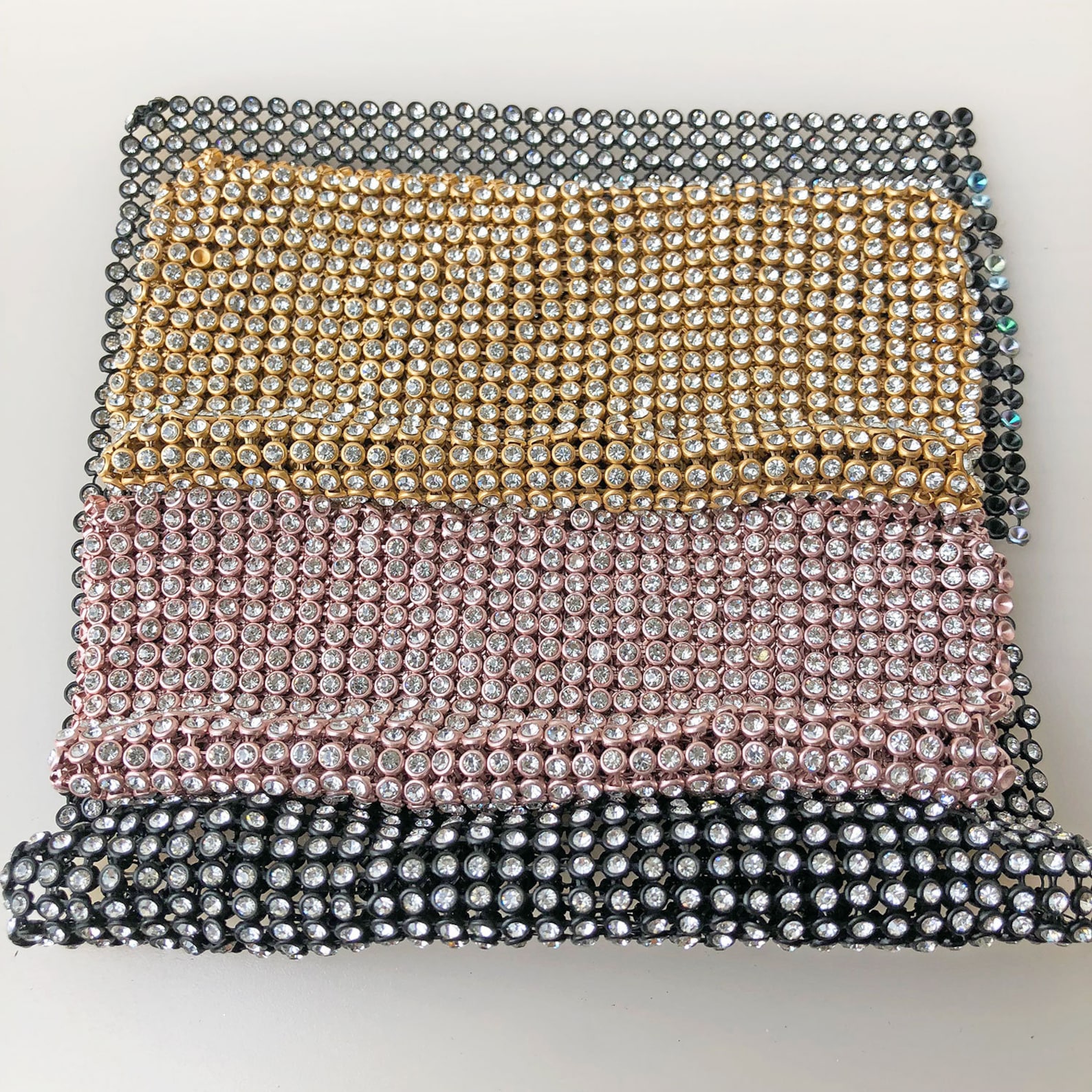 Sparkling Rhinestone Sheet Fabric Diamante Wrap Ribbon Crystal - Etsy