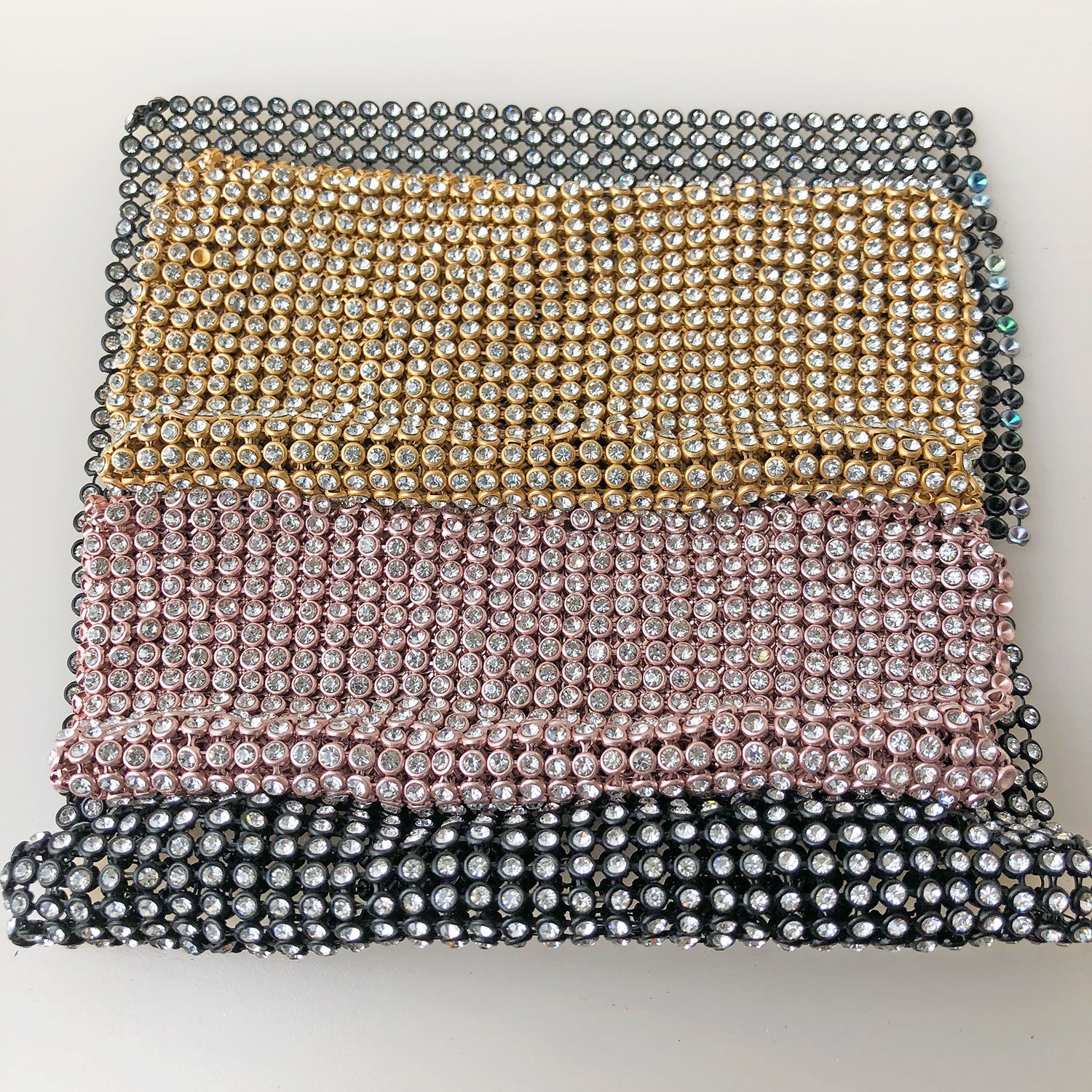 Sparkling Rhinestone Sheet Fabric Diamante Wrap Ribbon Crystal | Etsy