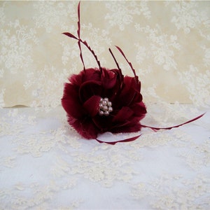 Customized Feather Flower Bouquet Pearly Faux Flowers Embellishment ...