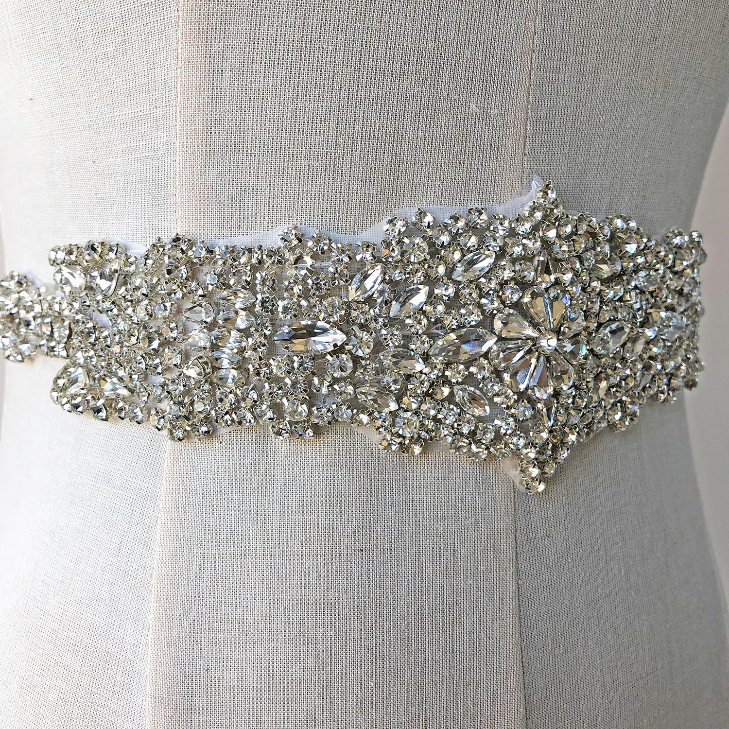 Exclusive Crystal Rhinestone Applique Motif Diamante Bridal - Etsy