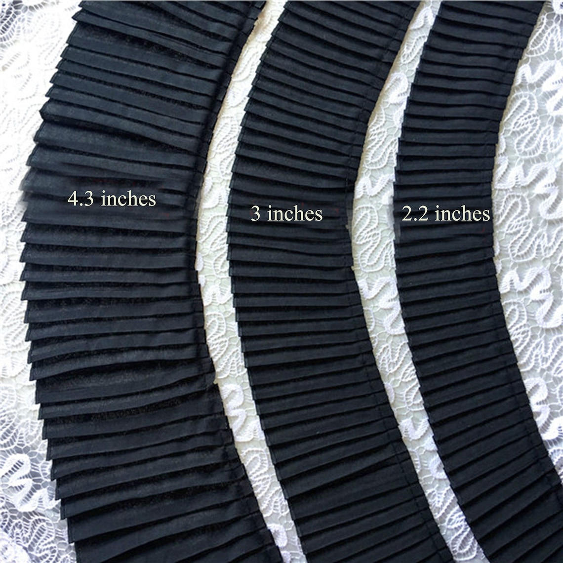 Chiffon Pleated Lace Trims Folded Ribbon Fringe Edge Trimming - Etsy