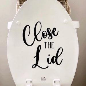 Toilet Decal Stickers Bathroom Decor Vinyl Decals Funny Restroom ...