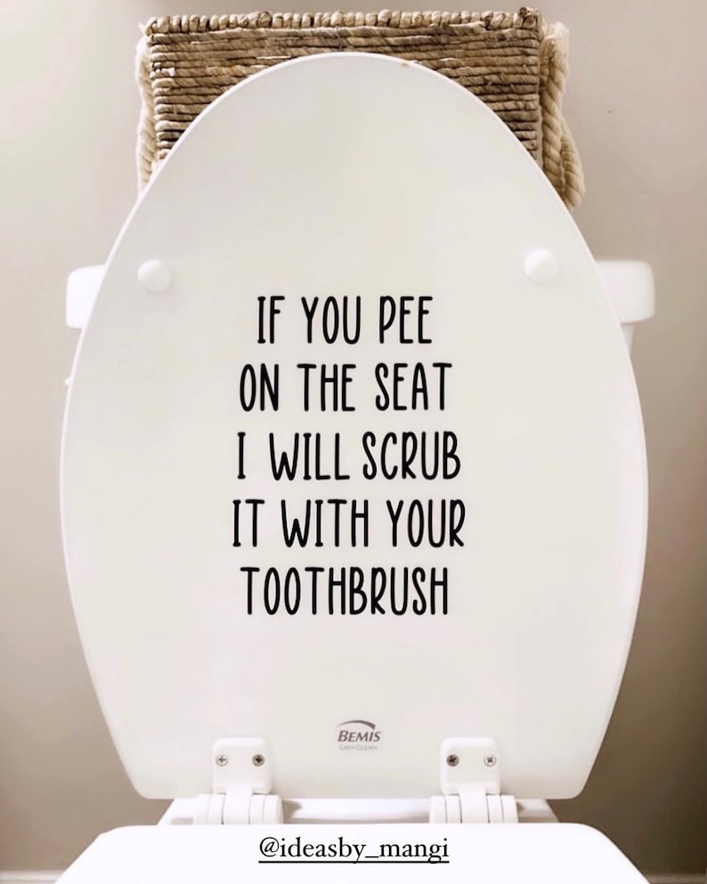 Toilet Decal Stickers Bathroom Decor Vinyl Decals Funny - Etsy