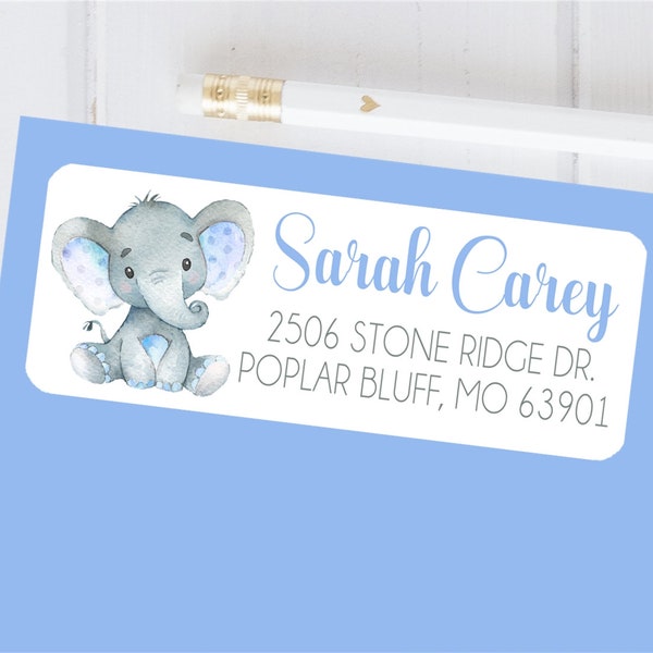 Elephant Labels - Etsy