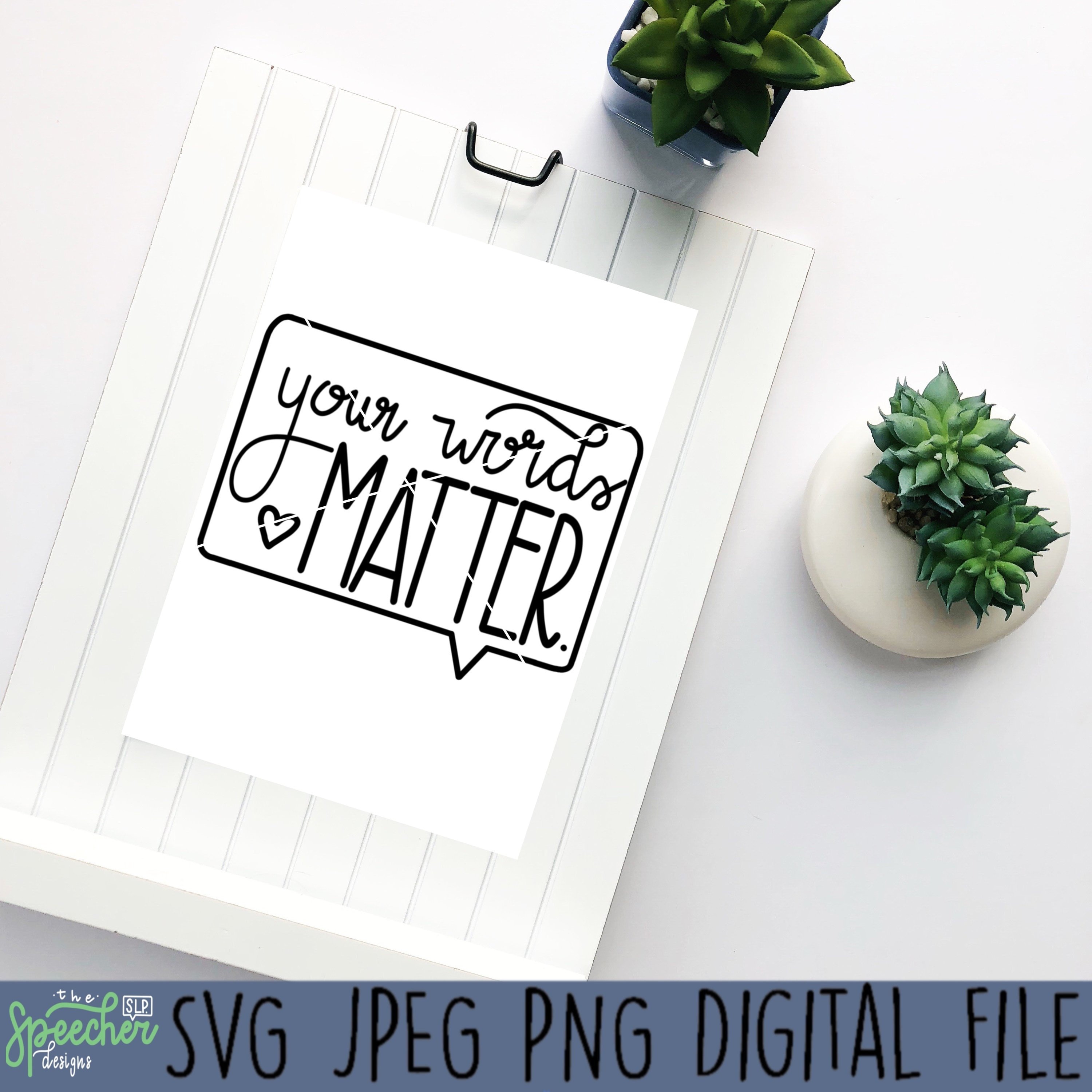 Your Words Matter SVG Speech Therapy SVG Speech Pathology | Etsy Canada