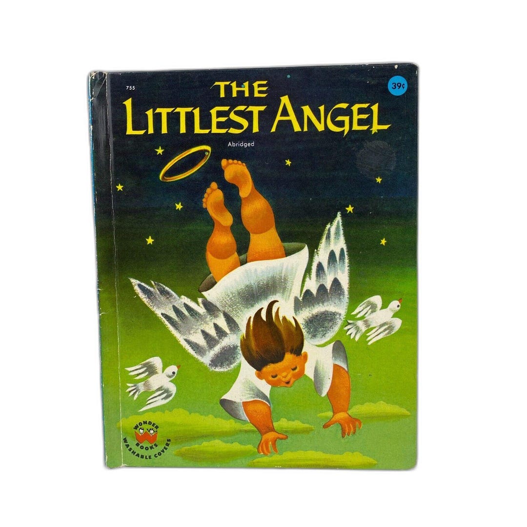 VTG 1960 the Littlest Angel Wonder Books Charles Tazewell Christmas ...