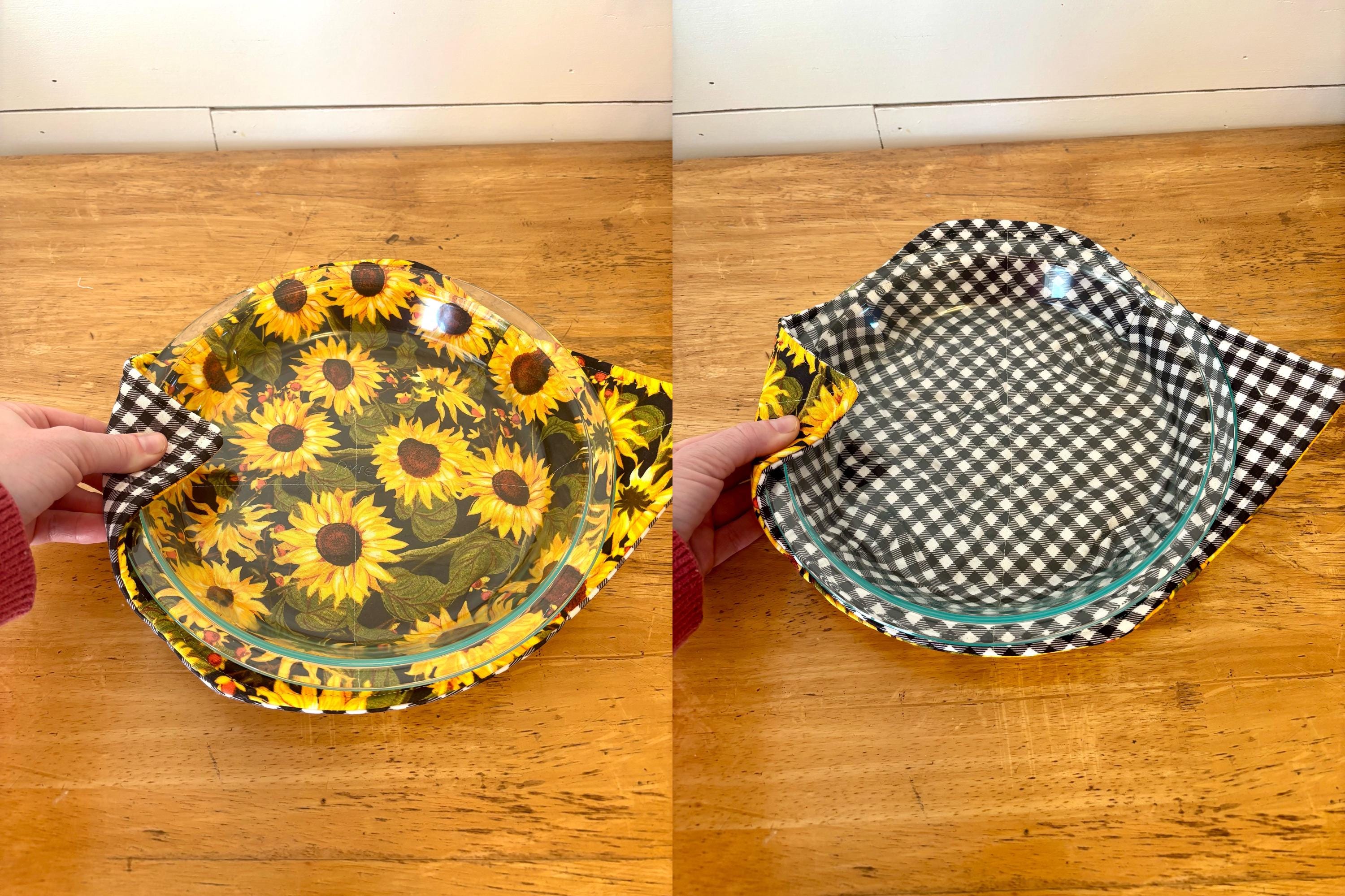 Reversible Pie Plate Cozy: Microwavable Cotton Hot Pad - Etsy