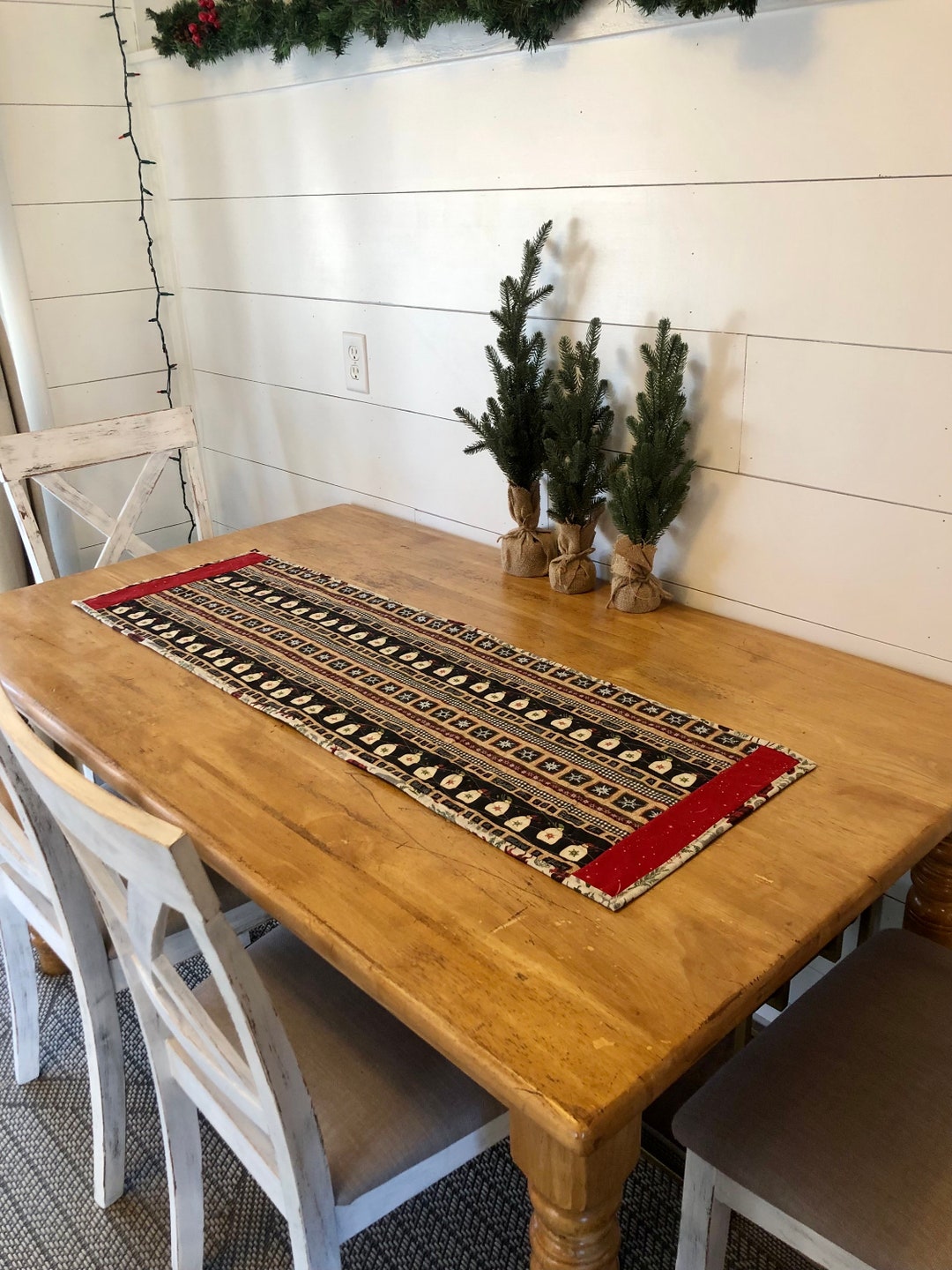 Quilted Christmas Table Runner: Winter Holiday Table Topper - Etsy