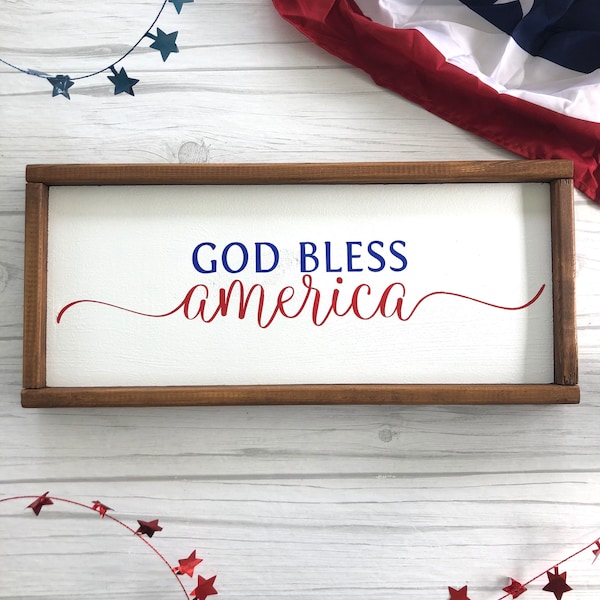 God Bless America Sign - Etsy