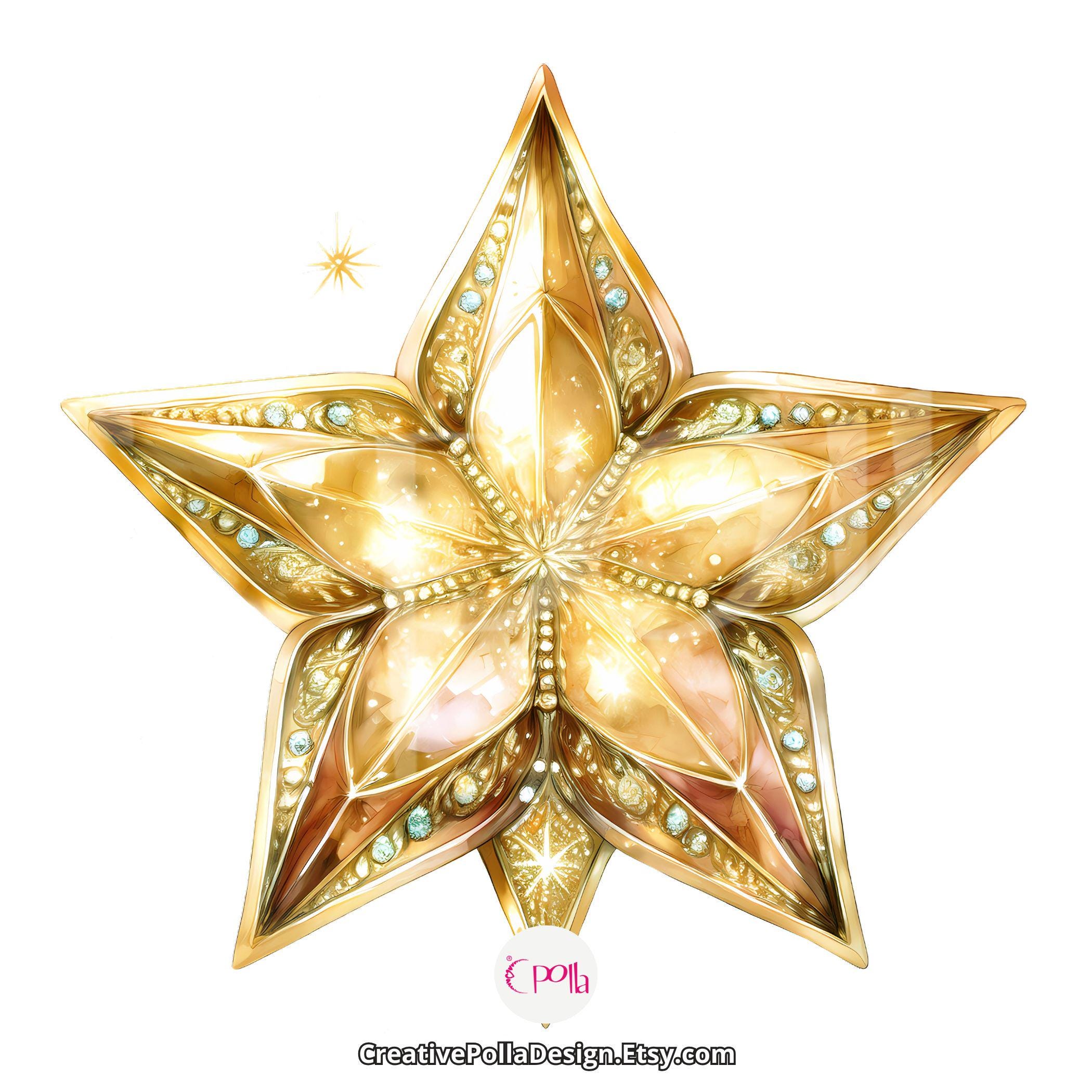 Watercolor Stars Clip Art Bundle, Watercolour Stars PNG,14 Star Designs ...