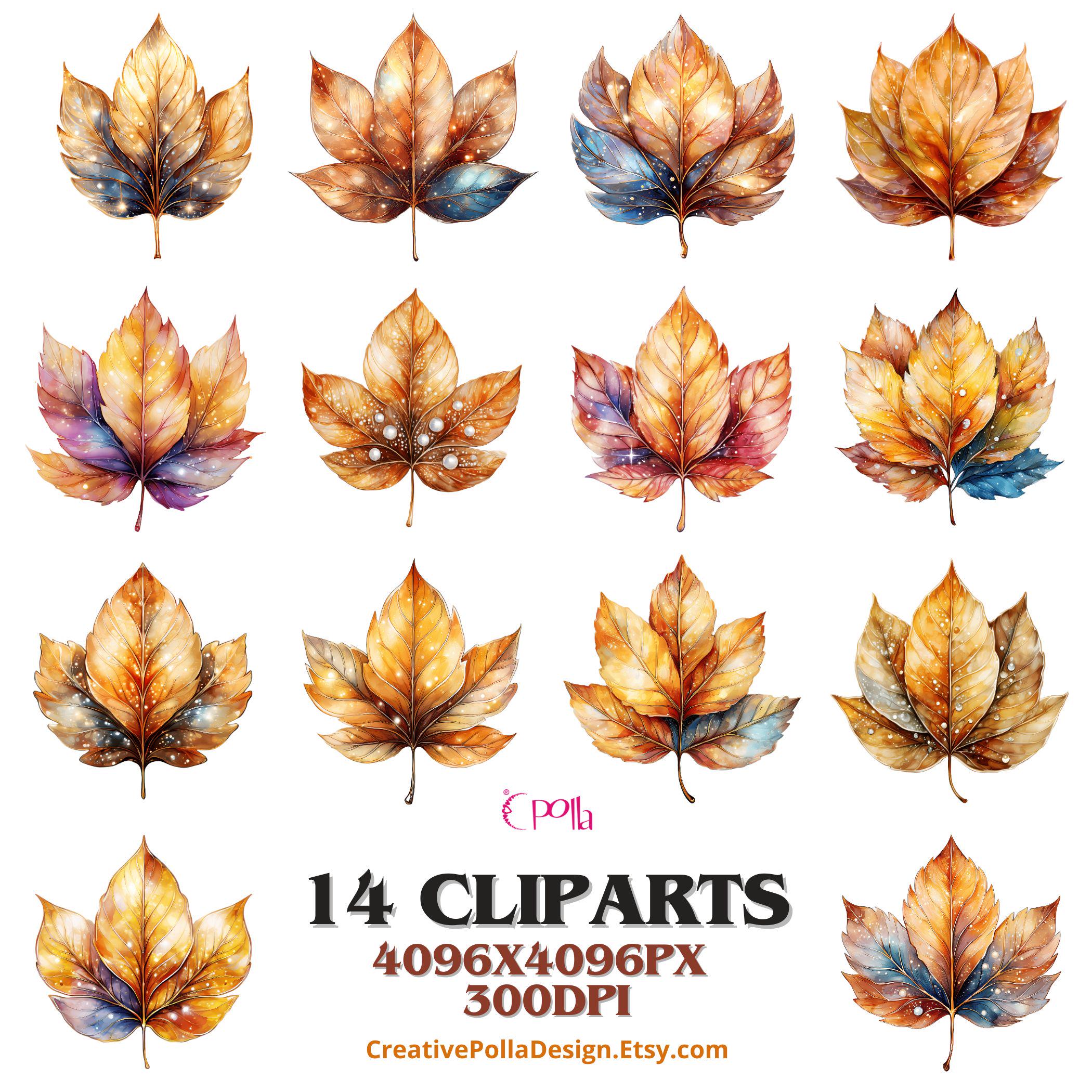 Autumn Leaves Clipart,fall Leaves Png,watercolor Fall Leaf Clipart ...