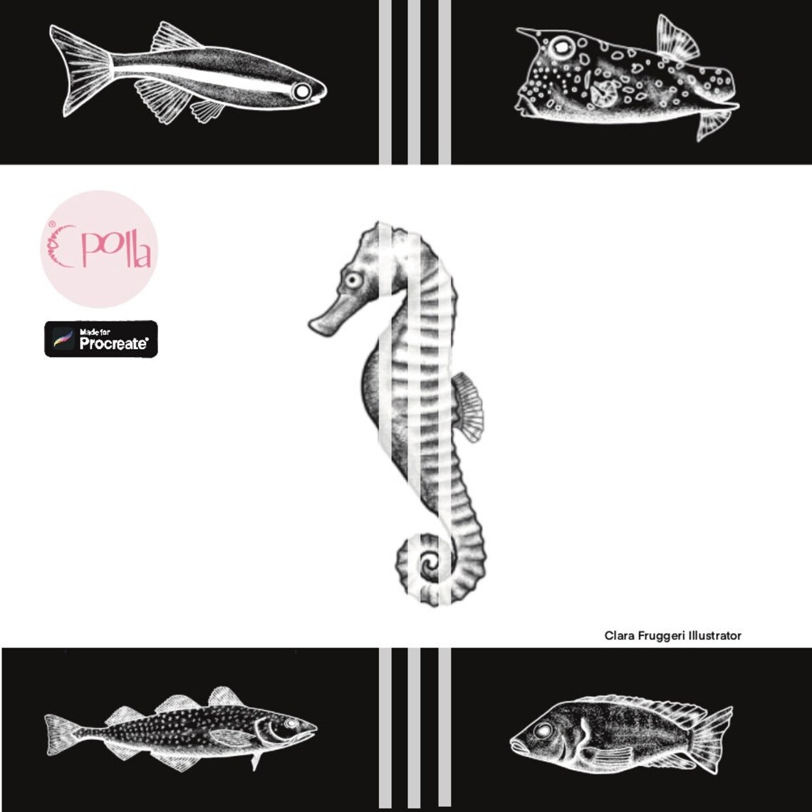 Procreate Fish Brush / Fish Procreate Stamps / Underwater Procreate ...