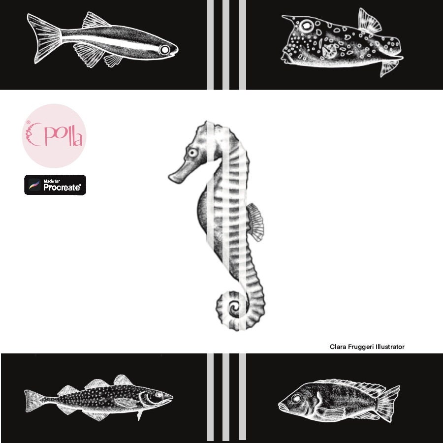 Procreate Fish Brush / Fish Procreate Stamps / Underwater Procreate ...