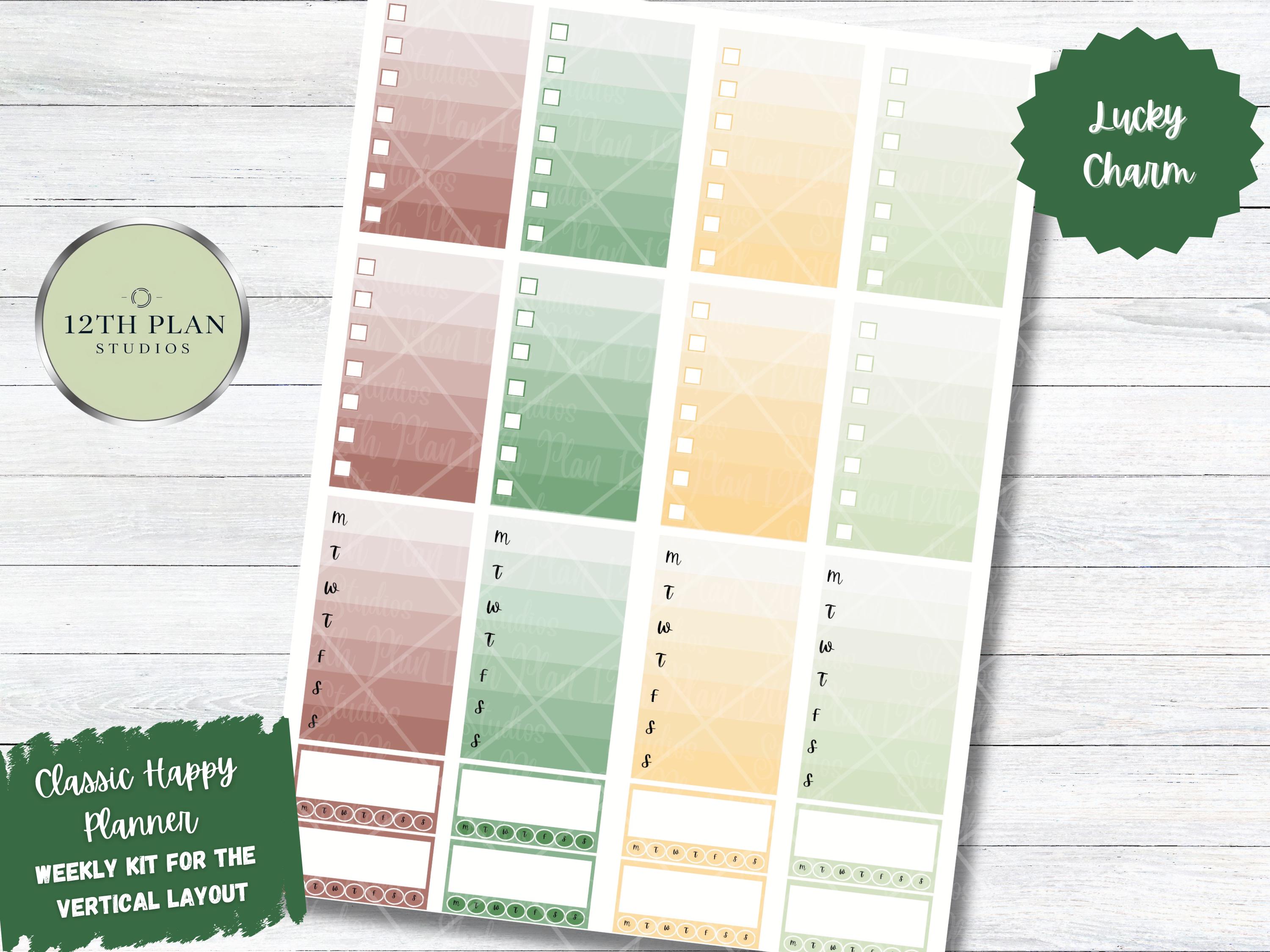 St. Patrick's Day Stickers, Planner Stickers, Classic Happy Planner Kit ...