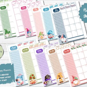 12 Month Calendar, Planner Printable, Classic Happy Planner Insert ...