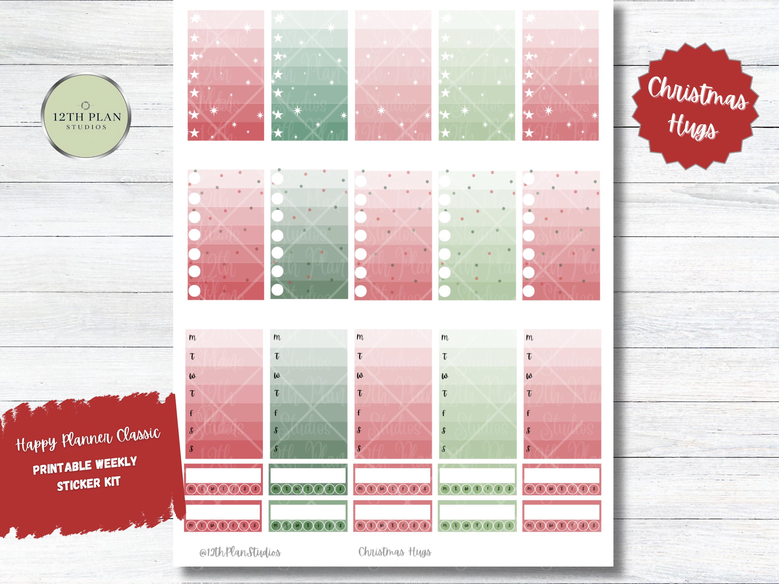 Christmas Stickers, Planner Printable, Classic Happy Planner Kit ...