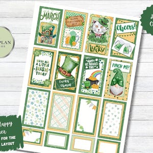 St. Patrick's Day Stickers, Planner Stickers, Classic Happy Planner Kit ...